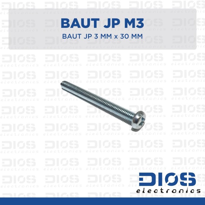 Jual Baut JP 3 mm x 30 mm / M3 / Bolt (min 10 pcs) | Shopee Indonesia