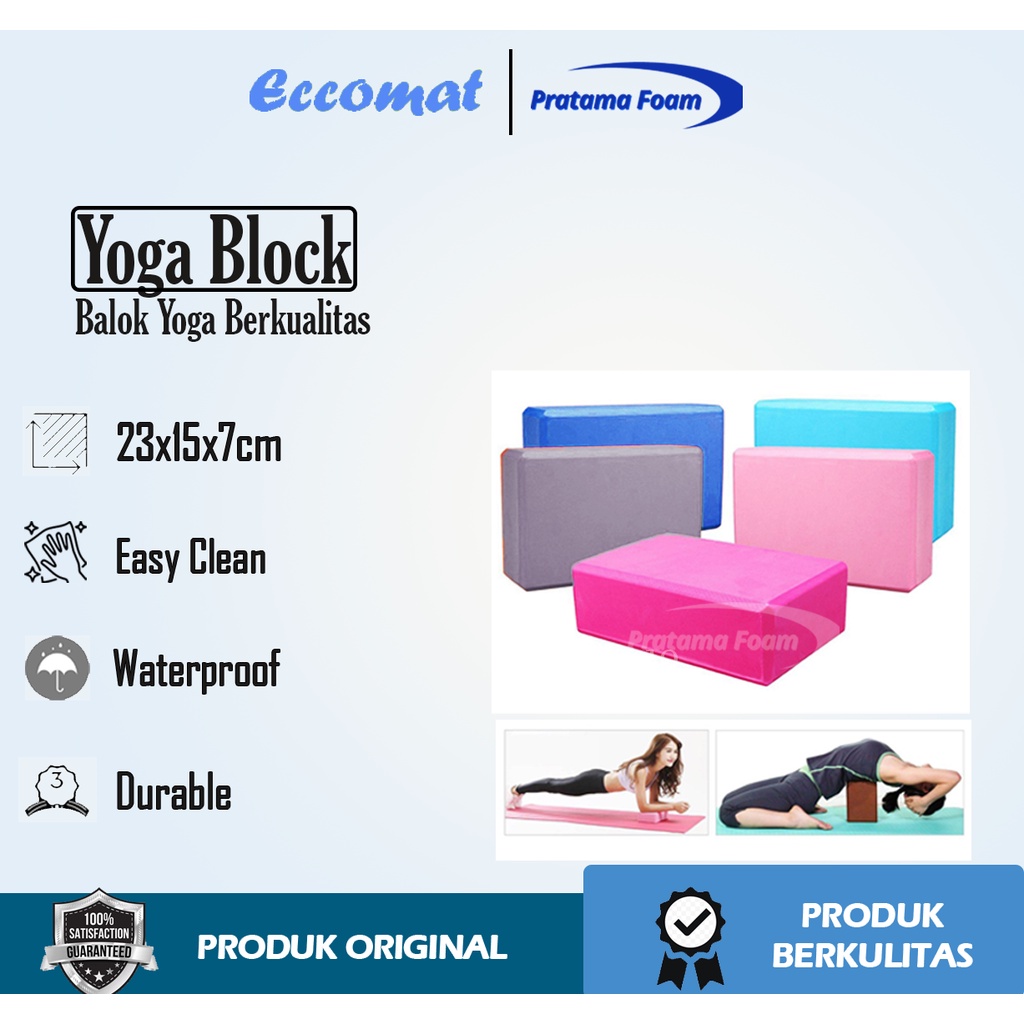 Jual Yoga Blok Prick Pilates EVA Brick Foam Alat Fitnes Yoga Balok Yoga ...