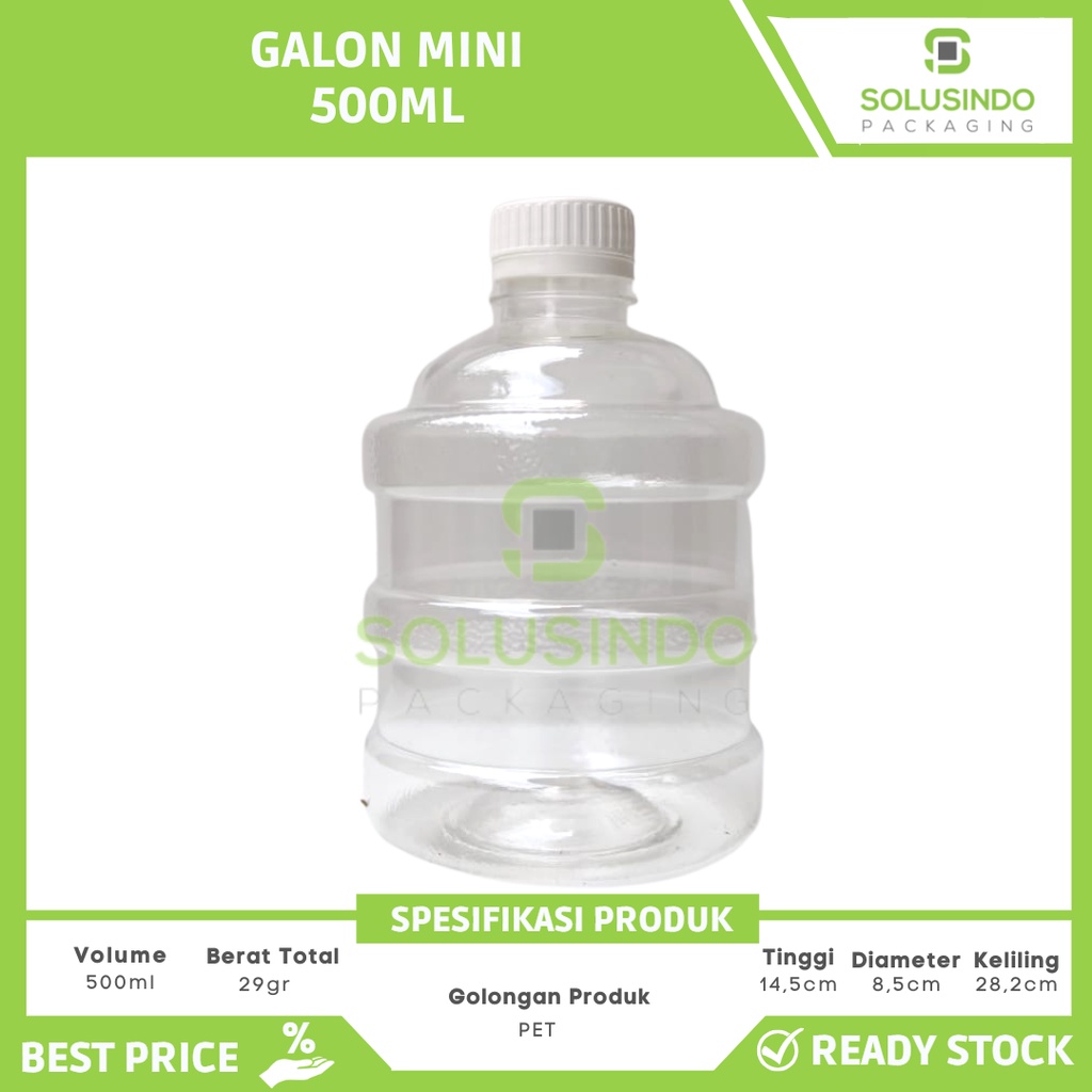 Jual Galon Mini Plastik 500ml tutup LN | Shopee Indonesia