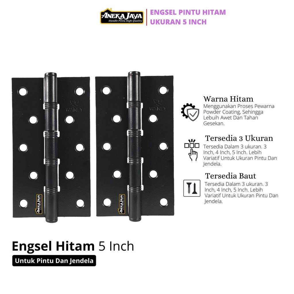 Jual Engsel Pintu rumah 4 Lubang 5 Lubang Tebal - Engsel Daun Pintu ...