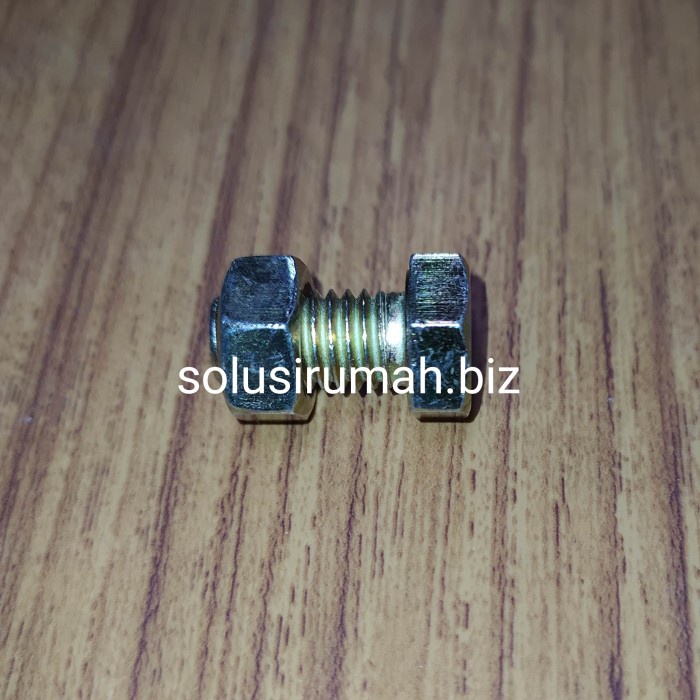 Jual mur baut rak siku lubang baut kunci 12 m8 x 15 mur baut 15mm panjang - kuning m8x15 ...