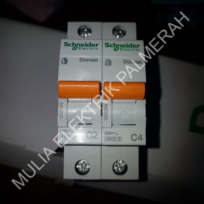 Jual Komponen Listrik Mcb Schneider Domae 1 Phase 1P 2A / 4A | Shopee Indonesia
