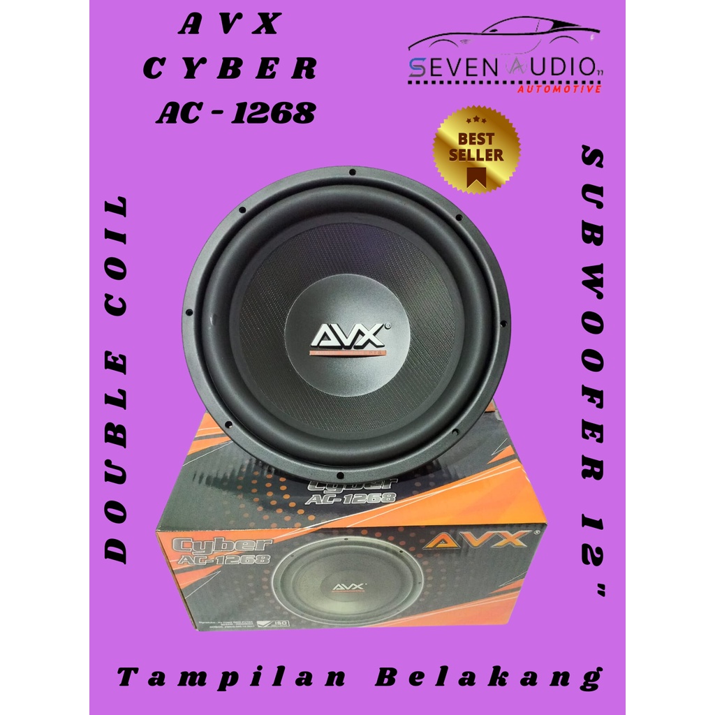 Jual Subwoofer AVX 12 inch Cyber 1268 Max 400 Watts Double Coil AC-1268 | Shopee Indonesia