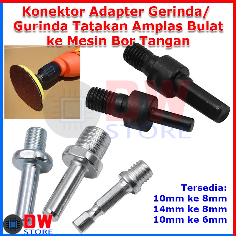 Jual Konektor Adapter Gerinda Gurinda Tatakan Amplas Bulat Mesin Bor ...