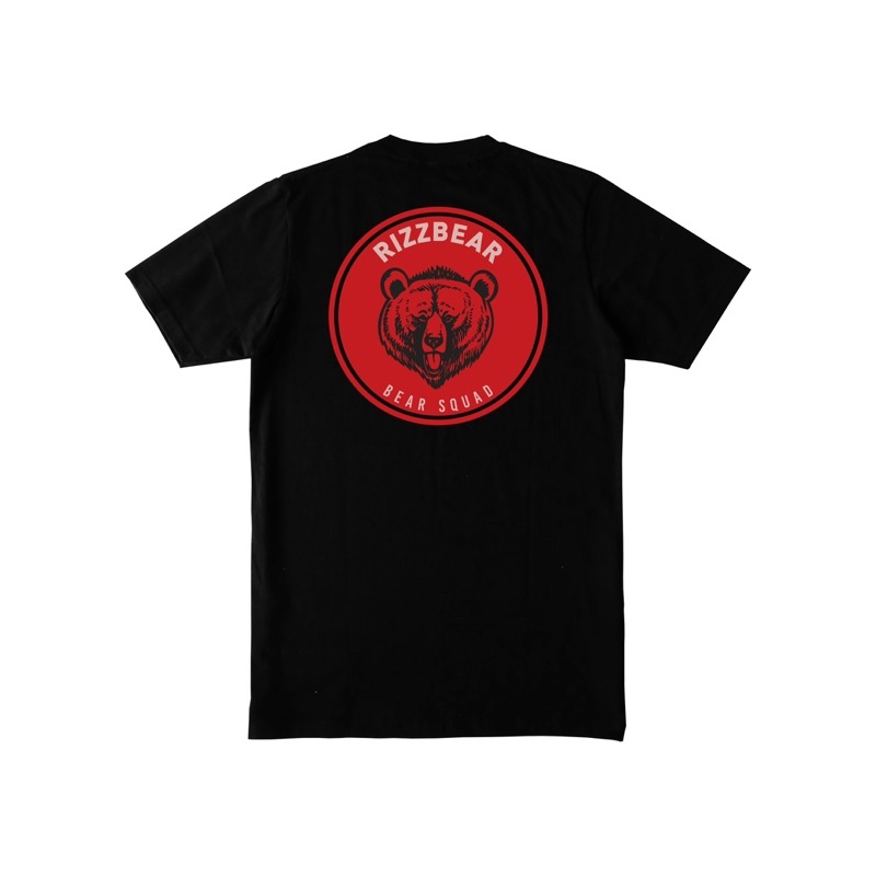 Jual RIZZBEAR Bear Squad T-Shirt Black | Shopee Indonesia