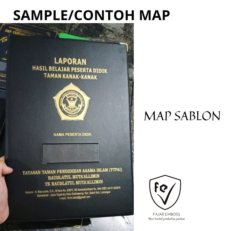 Jual SAMPLE MAP RAPORT ORGANIZER MAP SEKOLAH (CONTOH) | Shopee Indonesia
