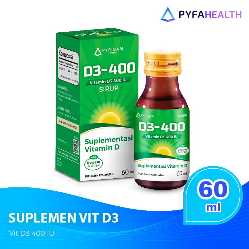 Jual D3-400 Sirup Suplemen Vitamin D3 (@ 60mL) | Shopee Indonesia