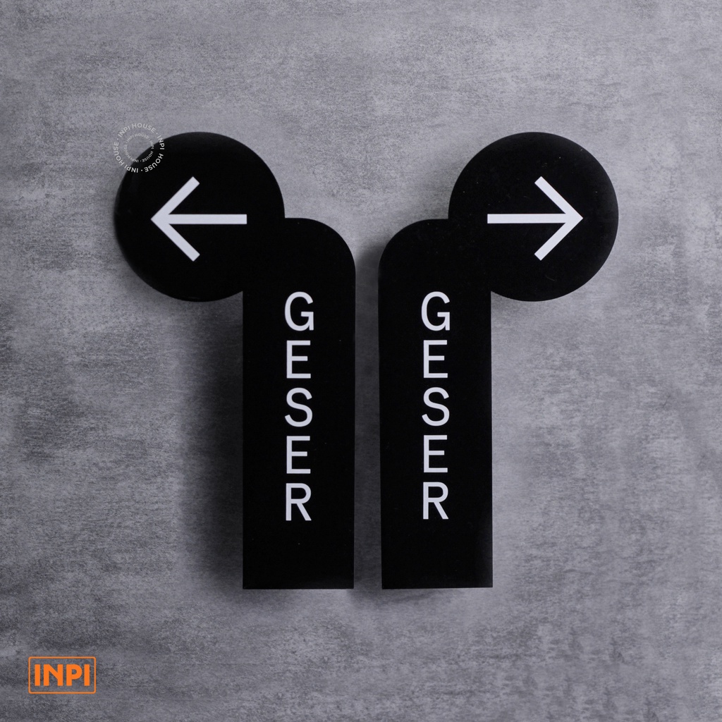 Jual Penanda Pintu Cafe Papan Akrilik Panah Geser Kanan Kiri - INPI ...