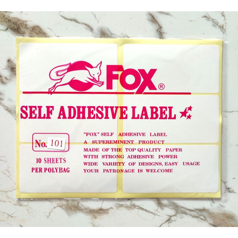 Jual Label Harga FOX No. 101 ( 1 Pack/10 Lembar) | Shopee Indonesia