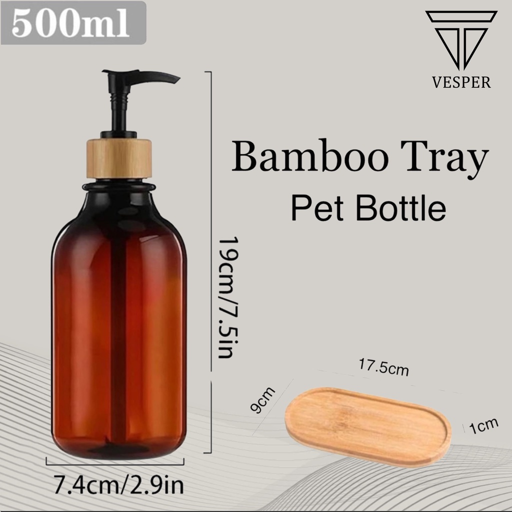 Jual oval bamboo tray pet bottle soap shampoo lotion / alas nampan ...