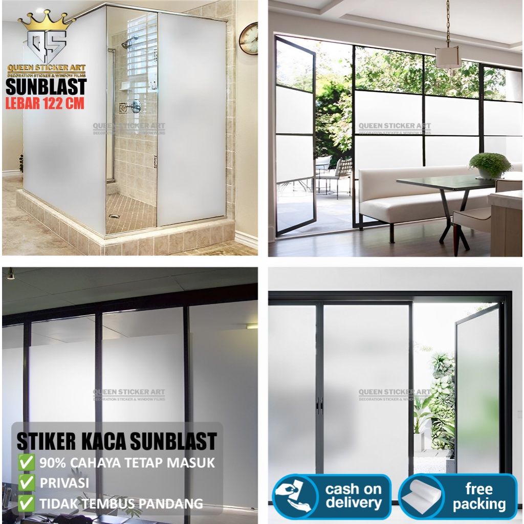 Jual Stiker Kaca Jendela Rumah Sunblast Sticker Buram Tidak Tembus ...