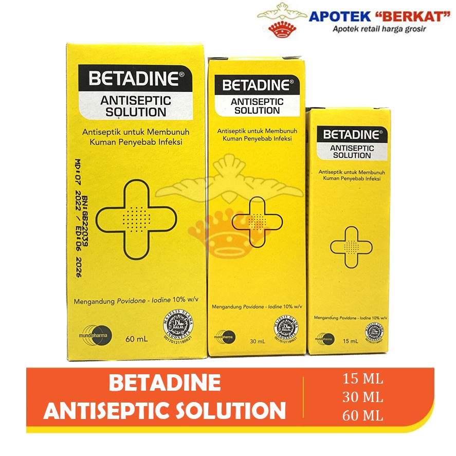 Jual Betadine Antiseptic Solution - Obat Luka Antiseptik | Shopee Indonesia