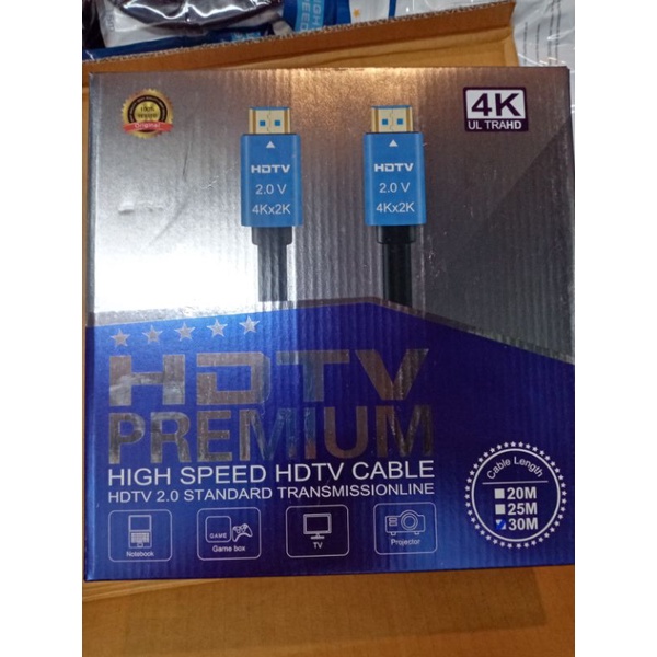 Jual kabel hdmi 4K 3D v2.0 high 30 meter | Shopee Indonesia