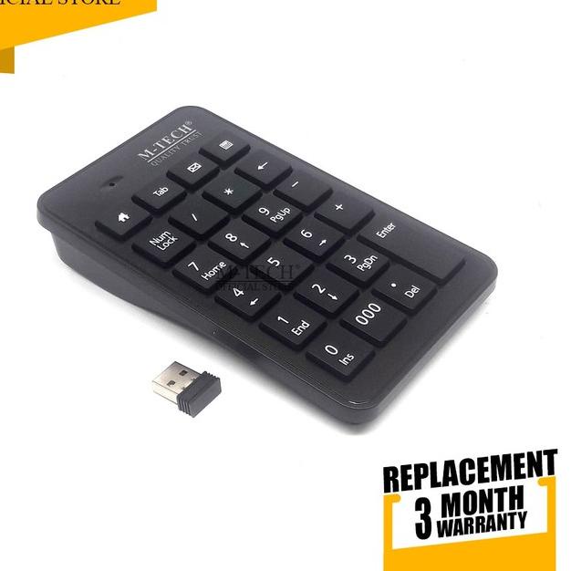 Jual Depan Keyboard numeric pad m-tech wireless 2.4ghz membrane ...