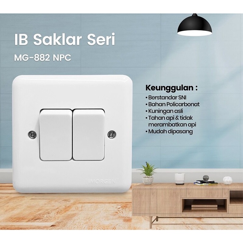 Jual MORGEN Tipe MG-88 NPC " Saklar B Series " Stop Kontak, Saklar ...