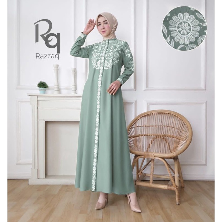 Jual GAMIS MADINA ANDINI BAHAN KATUN TOYOBO PREMIUM , KOMBINASI BORDIR ...