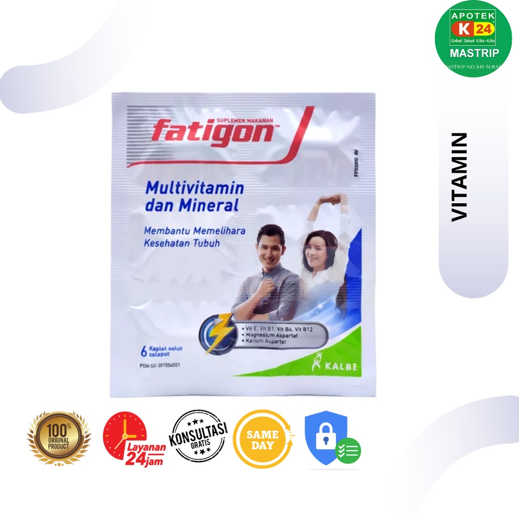 Jual Fatigon Tablet / Multivitamin dan Mineral / Dewasa / 6tablet ...