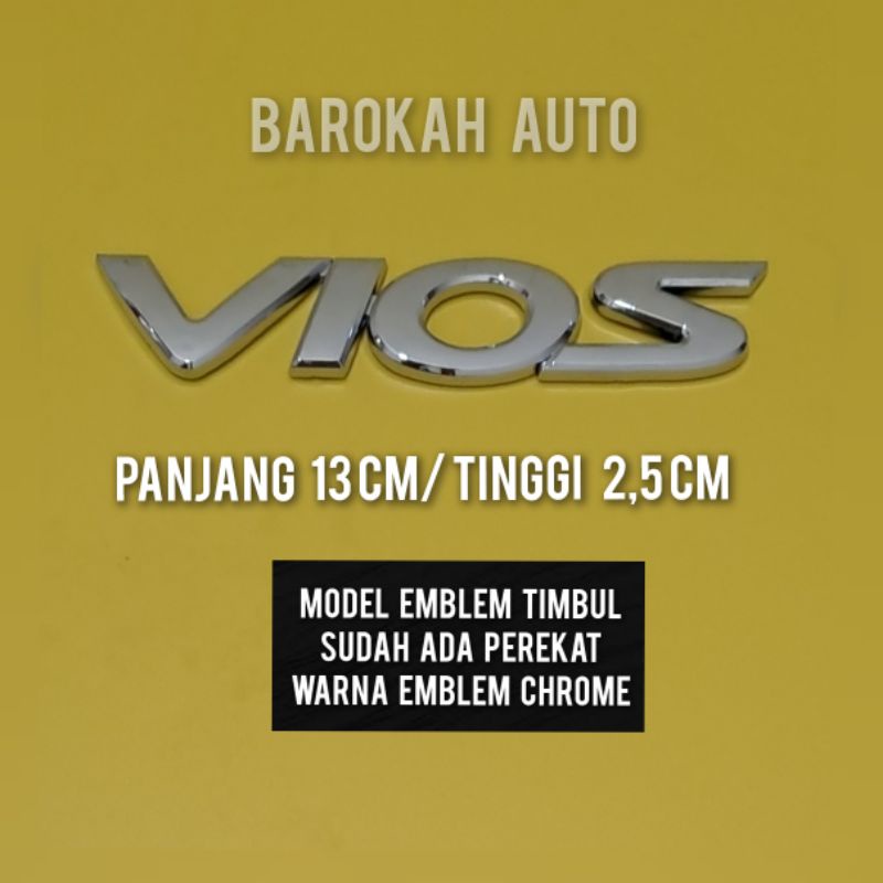 Jual vios logo mobil tulisan emblem vios gen 2 chrome | Shopee Indonesia