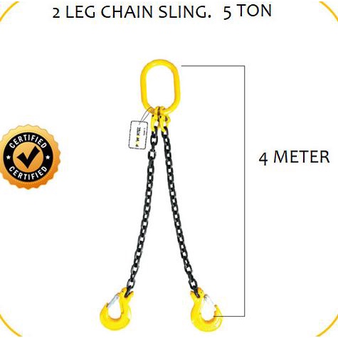 Jual 2 Legs Chain Sling. Cap 5 Ton Panjang 4 M ( Rantai 2 Kaki ...