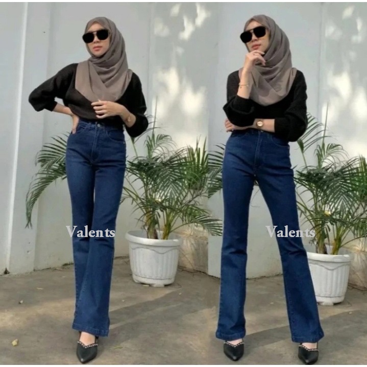 Jual CKEY - Celana Jeans Cutbray Wanita / Cutbray Highwaist | Shopee Indonesia