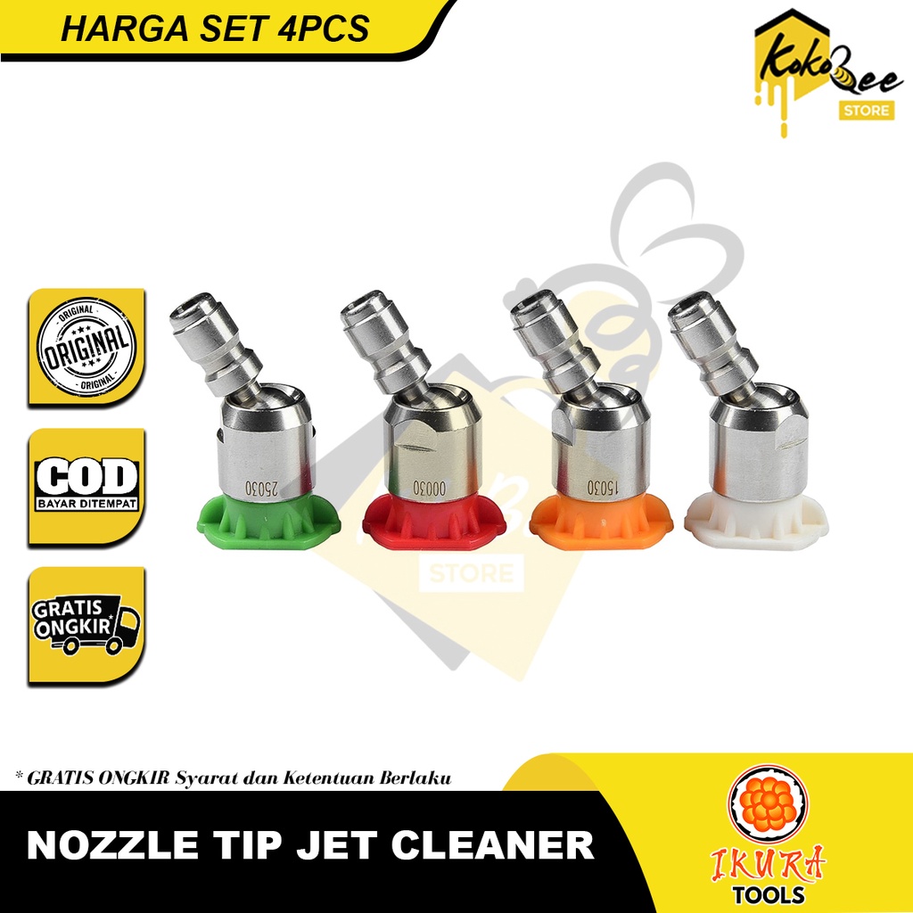 Jual Nozzle tip jet cleaner set 4pcs ujung semprotan sprayer quick ...