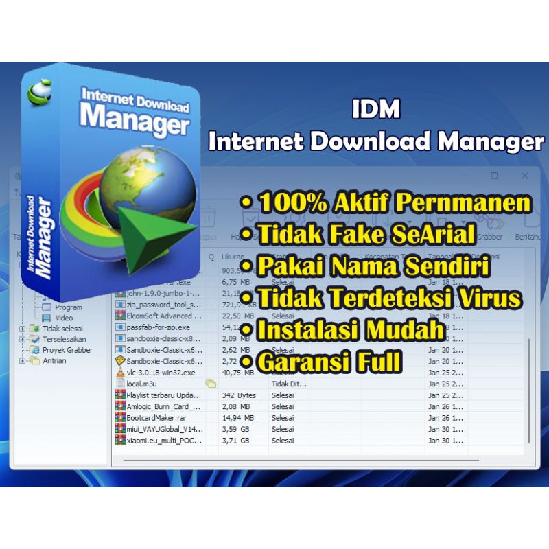 Jual IDM Internet Download Manager Aktif Permanen - Pakai Nama Sendiri ...