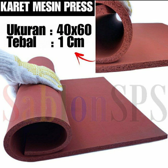 Jual KARET SILIKON SPONGE RUBBER 40X60 ALAS MESIN PRESS 10MM | Shopee ...