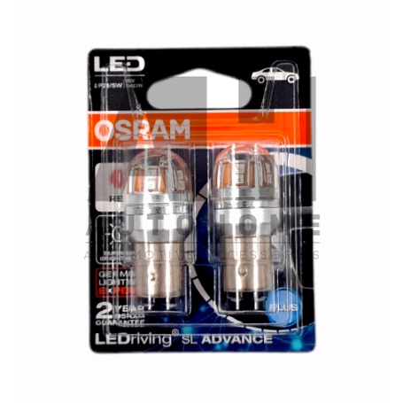 Jual Osram LED S25 P21/5W BAY15d Merah - Lampu Rem Bayonet Kaki 2 ...