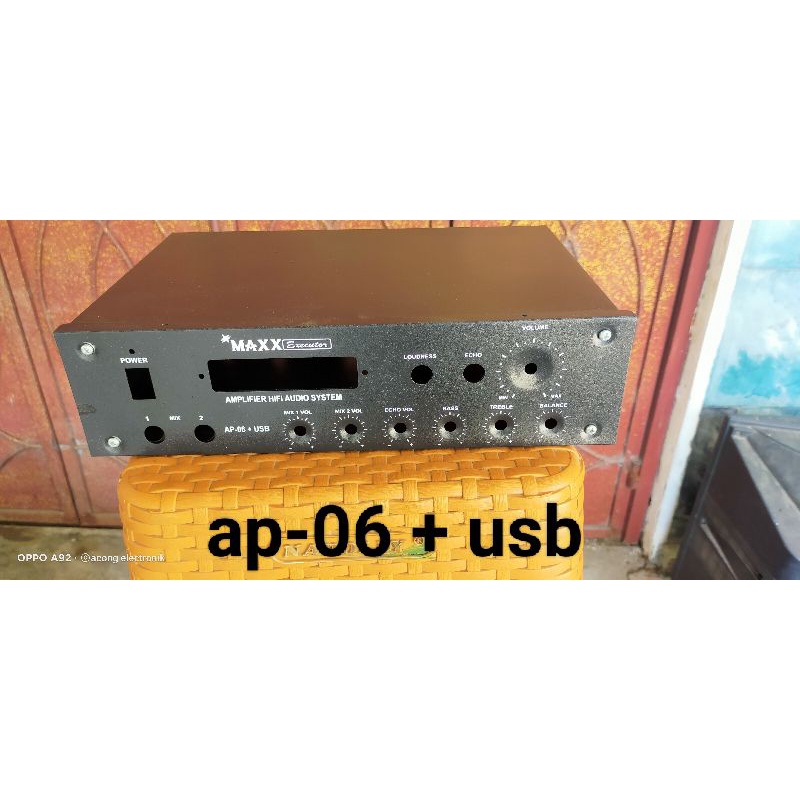 Jual box amplifier+lubang usb AP-06+usb lengkap dengan asesorisnya ...