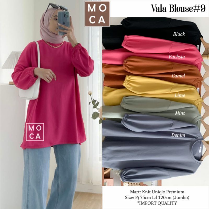 Jual vala blouse #9 original product moca | Shopee Indonesia