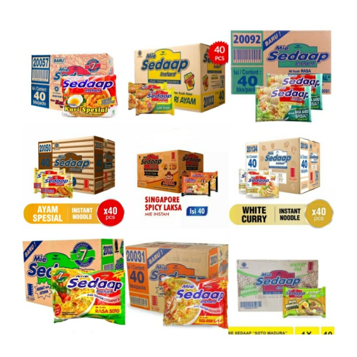 Jual Mi sedaap instant mie kuah all varian (1 dus 40 pcs) mie sedap ...