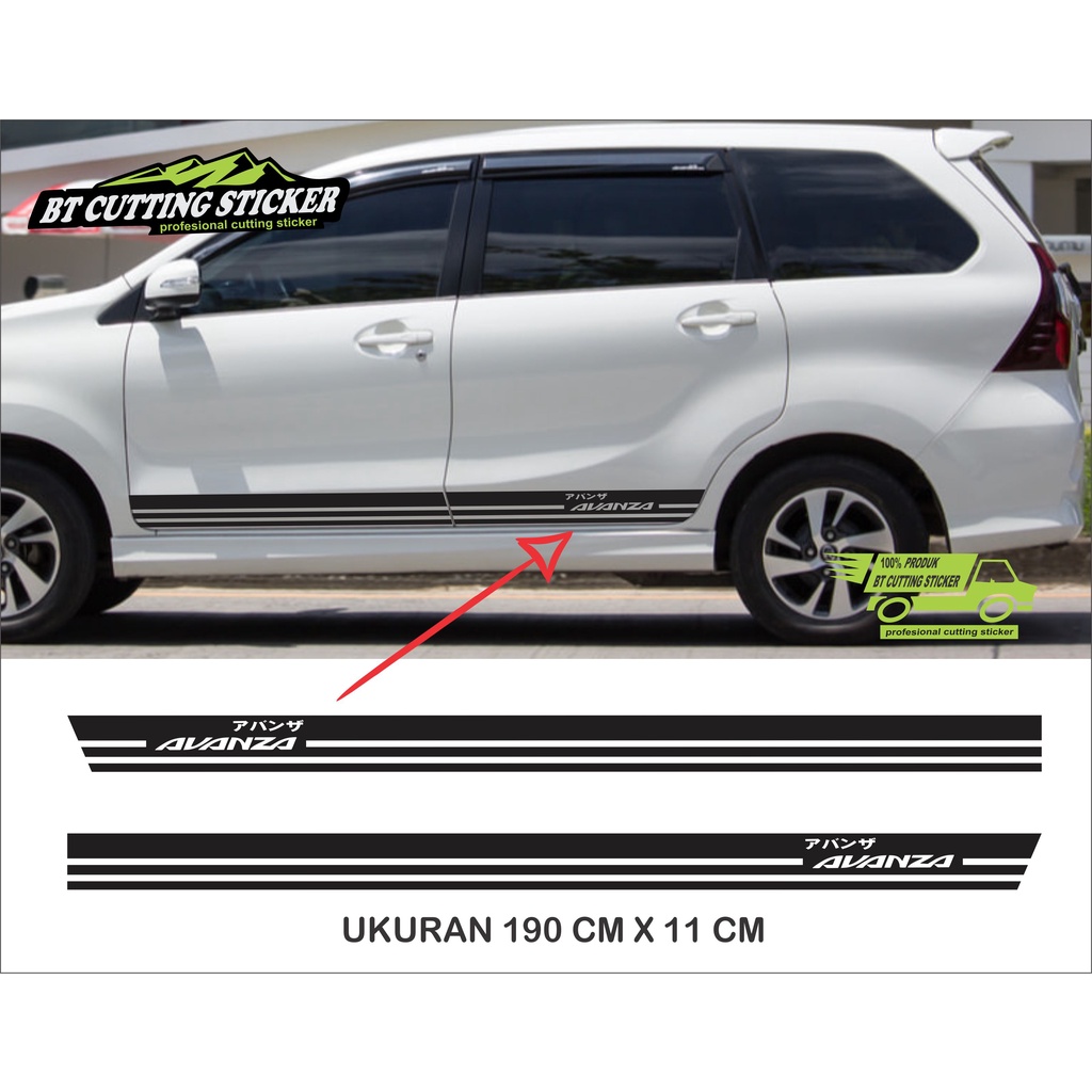Jual Sticker side stripe Body Samping Mobil Toyota Avanza stiker mobil ...