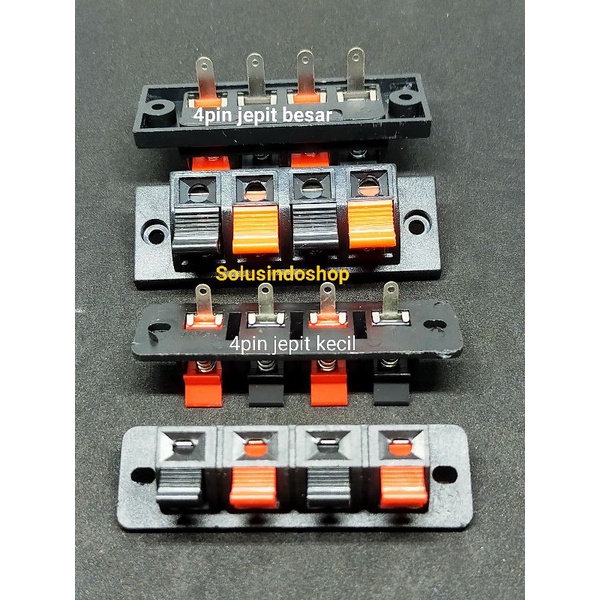 Jual Terminal Speaker 4 pin Jepit Kecil Besar / Terminal speaker jepit ...