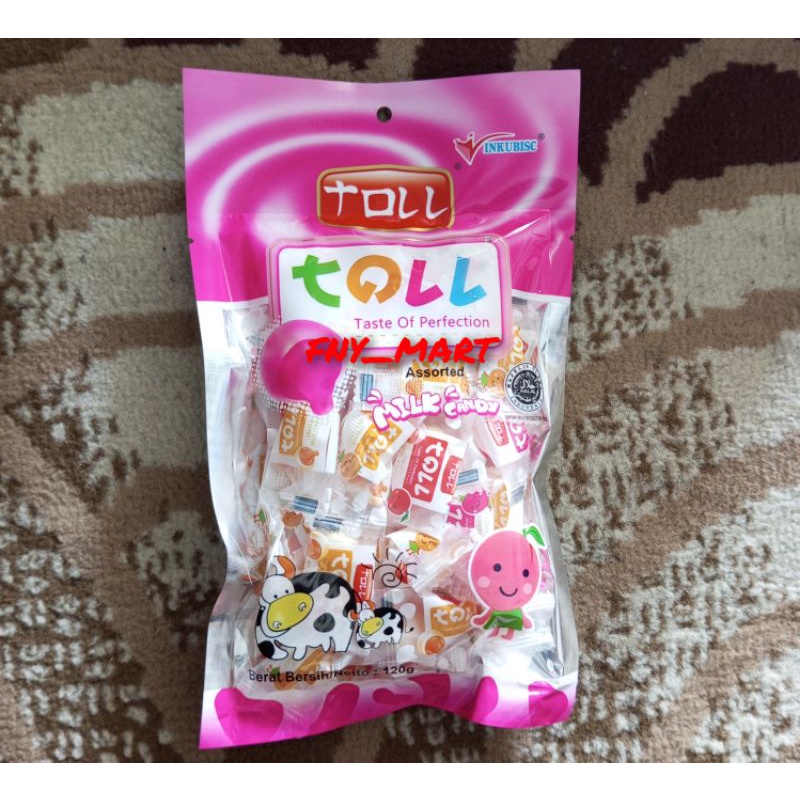 Jual Permen TOLL Milk Candy 120gr isi 30pcs / Toll Milk Candy Permen ...