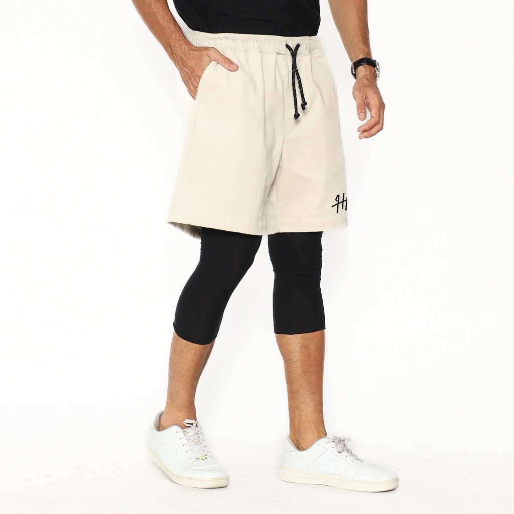 Jual HL MEN Corduroy Board Short - Natural White | Shopee Indonesia