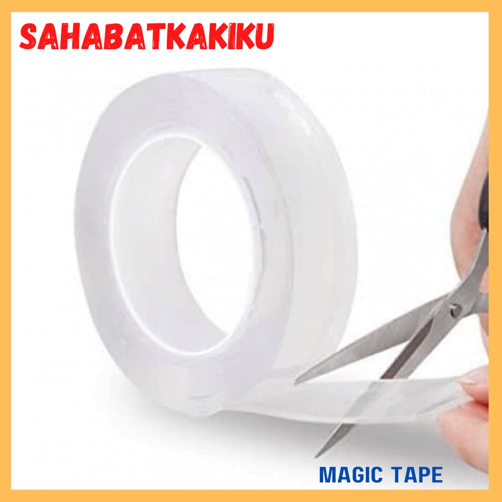 Jual Double Tape Gel Isolasi Bening 2 Sisi Perekat Dinding Tembok Tanpa ...