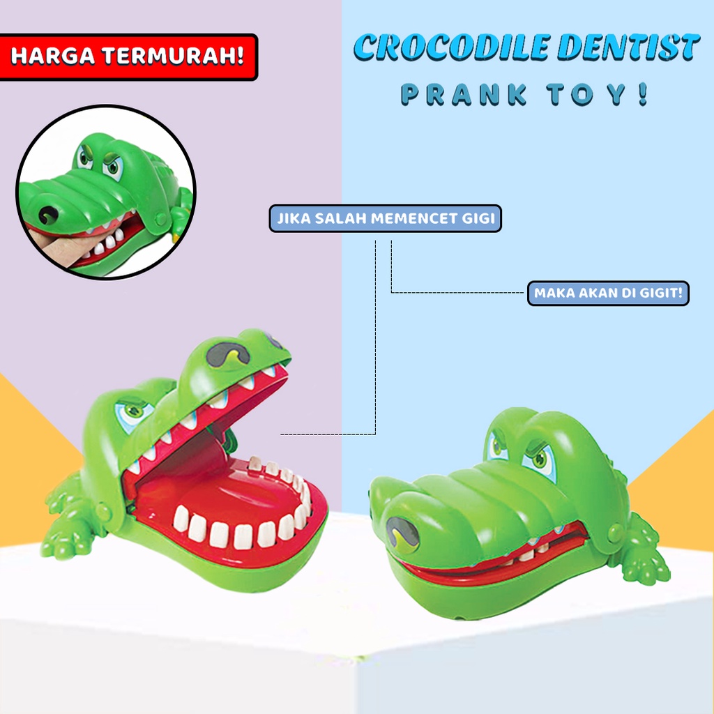 Jual Mainan Crocodile Dentist / Mainan Buaya Gigit Kantong lz2 JSP ...