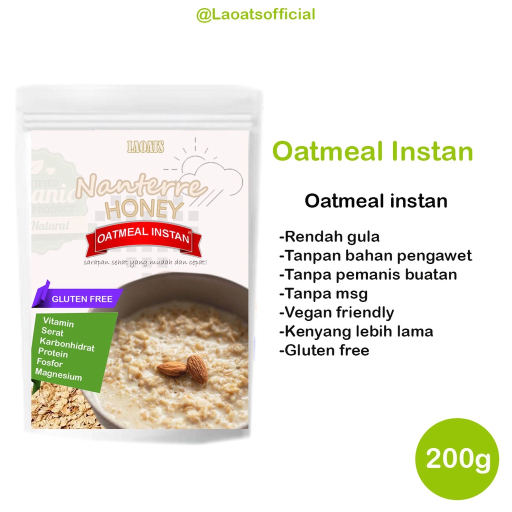 Jual Oatmeal Diet Sereal Granola Muesli Rolled Oats Susu Diet Pengganti ...