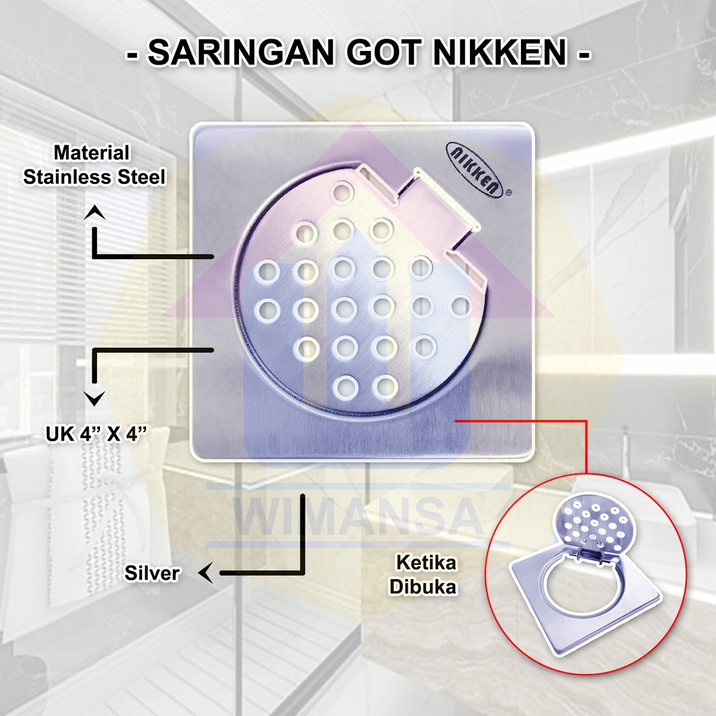 Jual WMS-SARINGAN GOT NIKKEN - STAINLESS STEEL FLOOR GRATING | Shopee ...