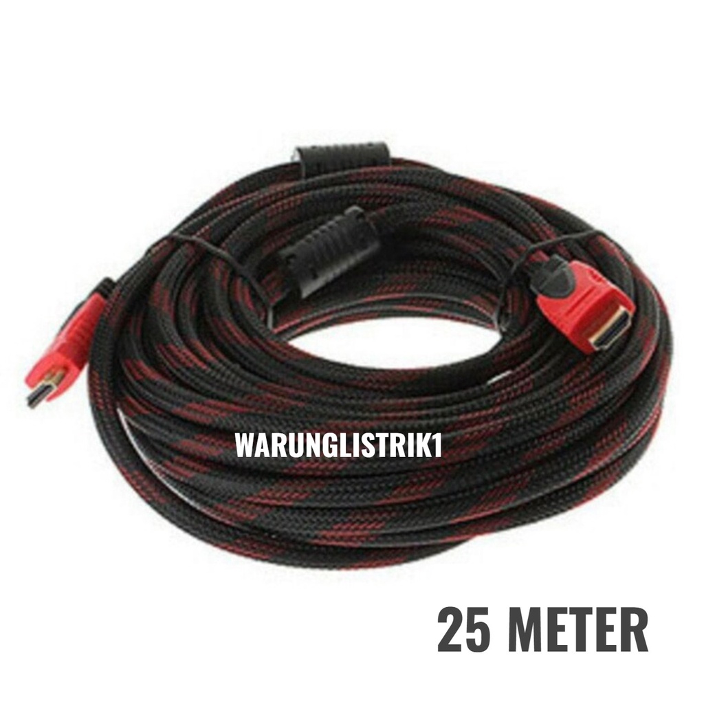 Jual KABEL HDMI TO HDMI 25 METER MODEL SERAT JARING - JARING | Shopee ...