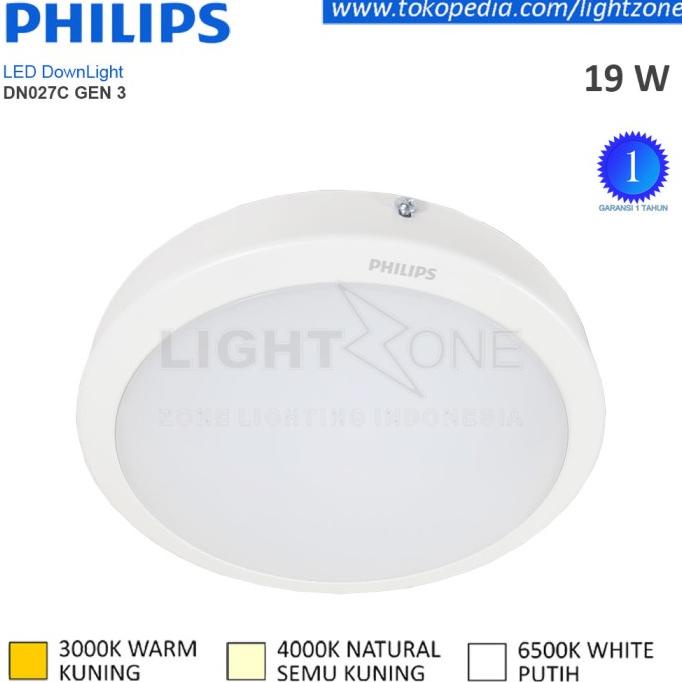 Jual Lampu Downlight LED Outbow Philips DN027C LED20 Gen 3 19W 19 Watt ...