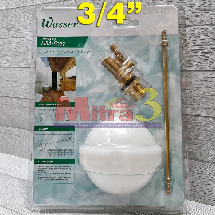 Jual hanya disini] Pelampung Toren Air WASSER 3/4" Bola Sensor Tangki ...