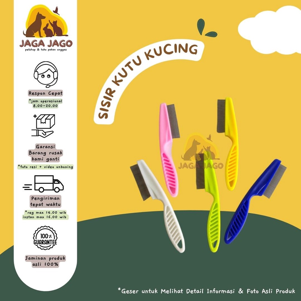 Jual SISIR KUTU KUCING - SISIR SERIT KUCING - FLEA COMB - Sisir Serit ...