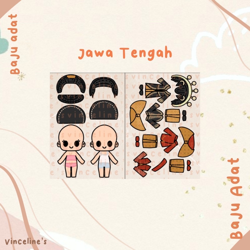 Jual Boneka Kertas Baju Adat [Budaya] Mainan jadul Bp | Bongkar Pasang ...