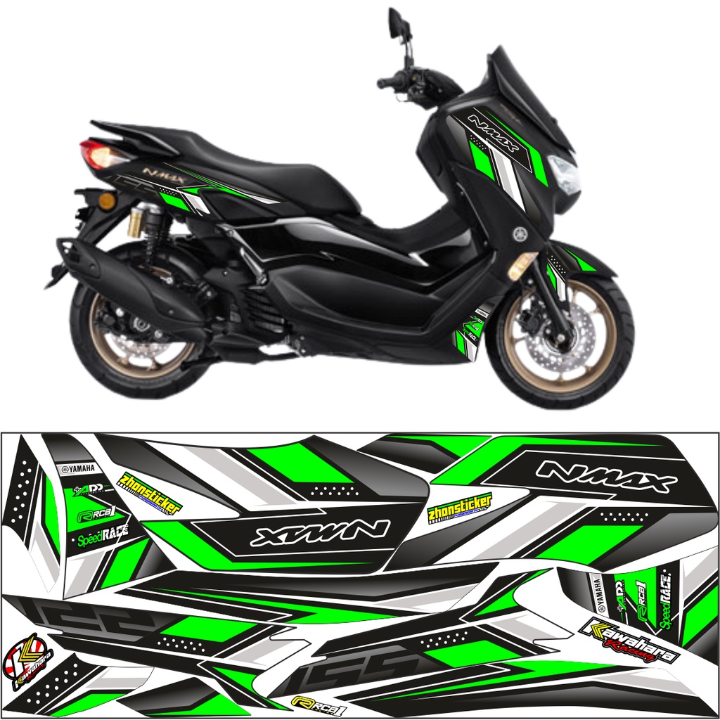 Jual sticker plat bodi yamaha nmax new variasi striping semi lis simple ...