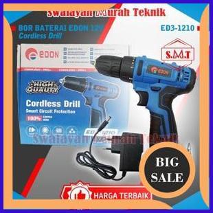 Jual tools EDON ED3-1210 Biru Bor Baterai 12Volt Cas Cordless Drill 1 ...