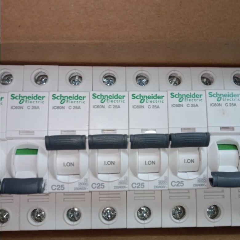 Jual MCB Miniature Circuit Breaker Schneider IC60N 1P 25A 1phase 1 phase A9F74125 Acti9 25 a 6ka ...