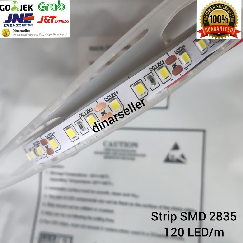 Jual LED STRIP 2835 IP20 120 LED/m LED 5 METER (PUTIH / WW) | Shopee ...
