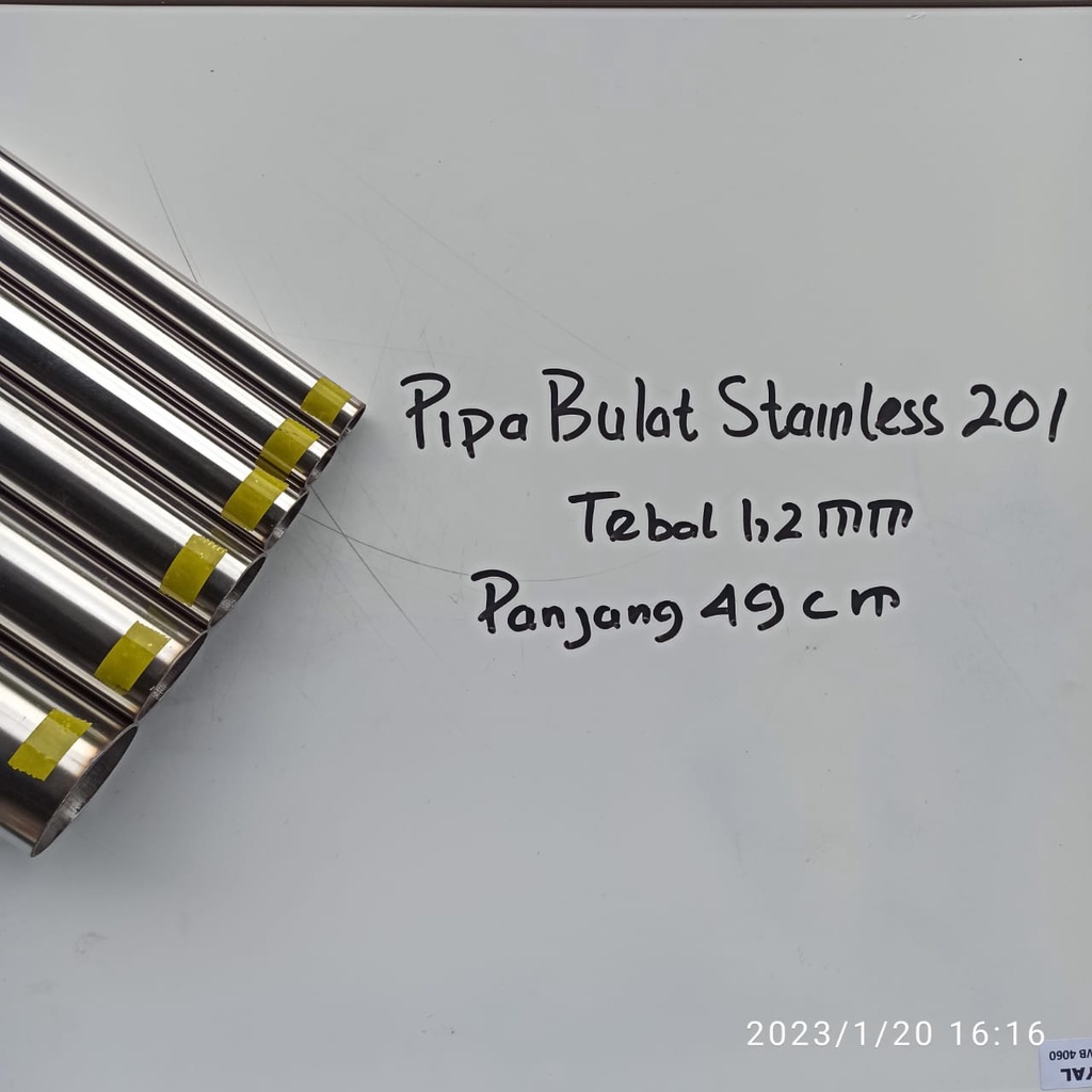 Jual Pipa Bulat Stainless 201 Tebal 1,2 mm Panjang 49 cm | Shopee Indonesia