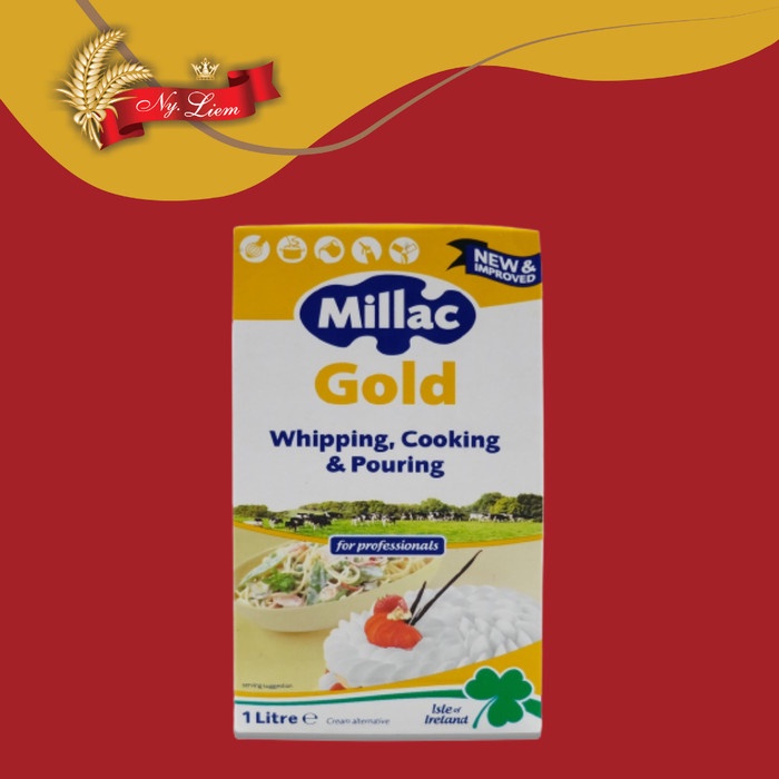 Jual MILLAC Gold Whipping, Cooking, and Baking 1 liter (GOJEK/GRAB Only ...